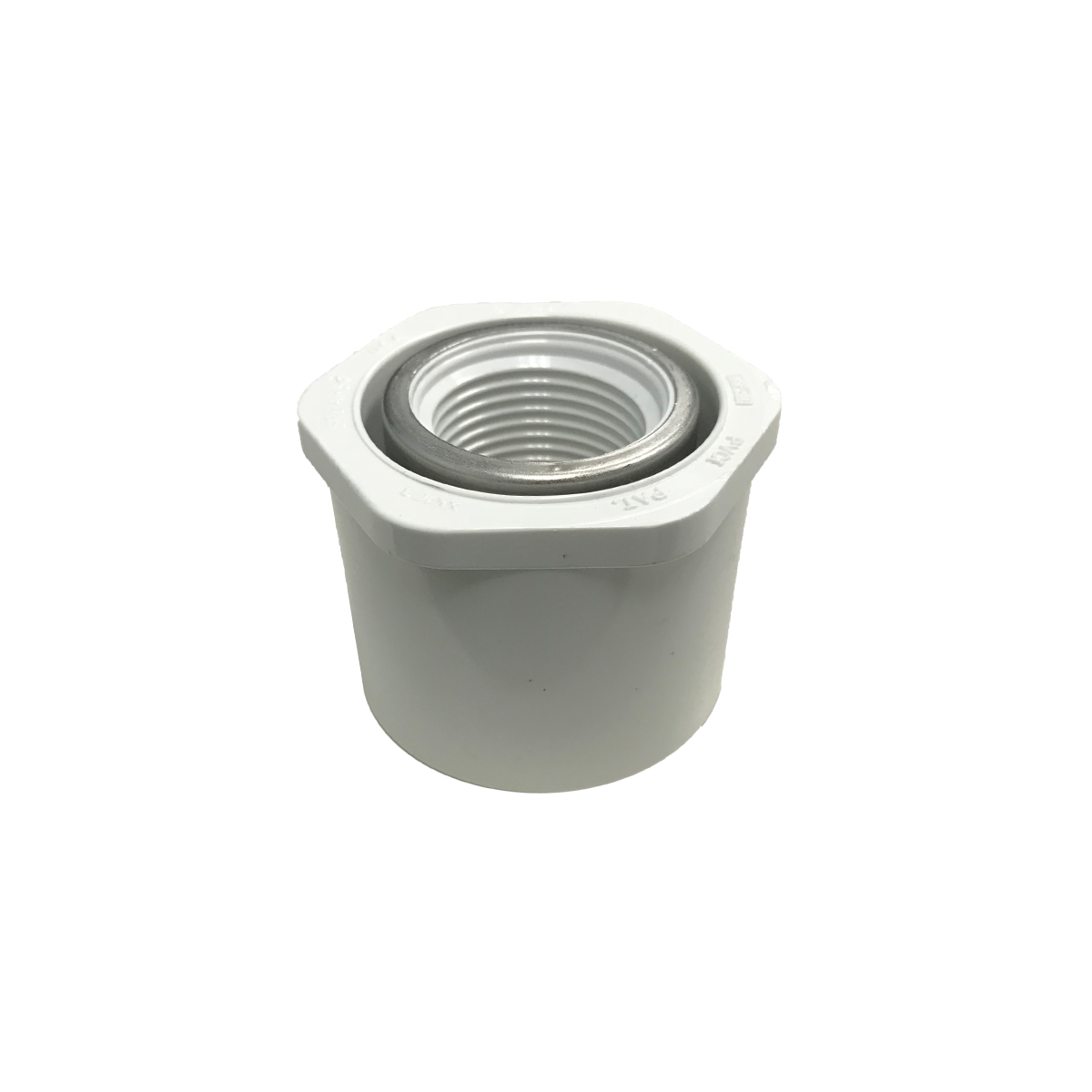 PVC Sch40 Slip x Female Stainless Steel Reinforced Bushing – MilbyCompany